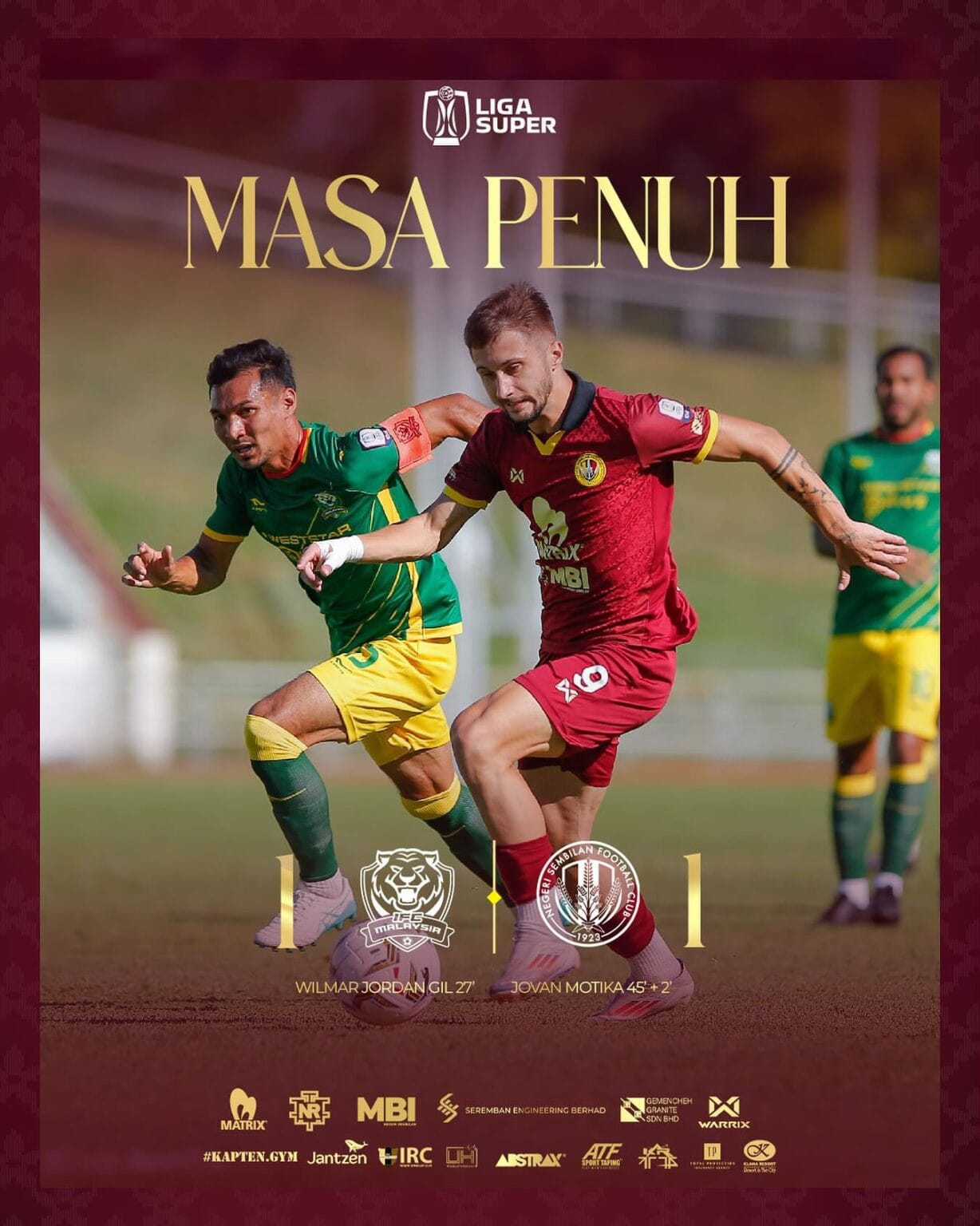 Imigresen FC 1–1 Negeri Sembilan FC: Points Shared in Batu Kawan - N9FC.com